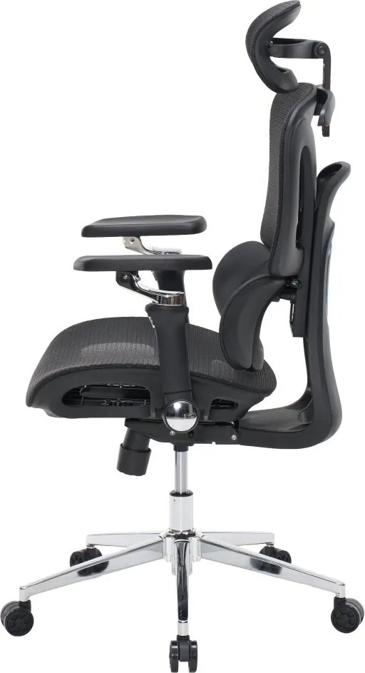 Kancelářská ergonomická židle PORTE II — síťovina, černá
