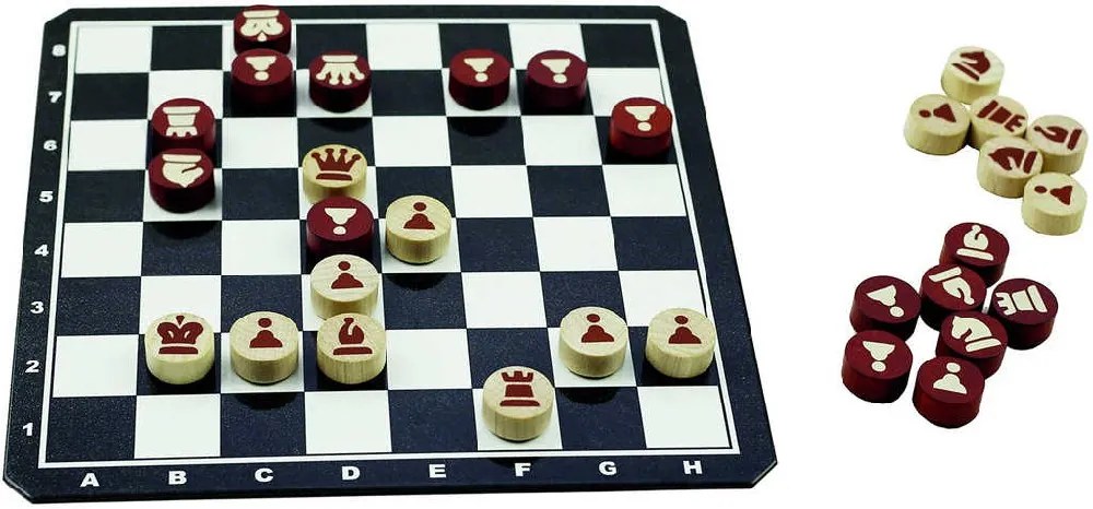 DETOA DŘEVO Hra Šachy cestovní magnetické *SPOLEČENSKÉ HRY* dt14329
