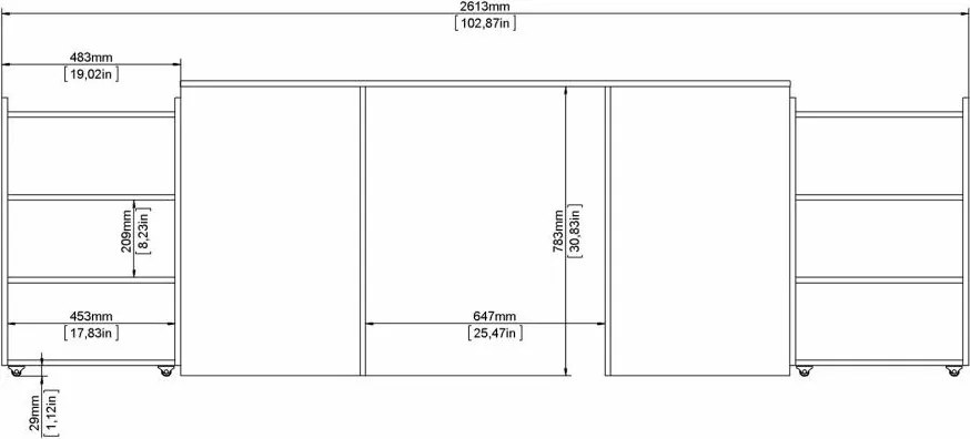 FALCO Čelo postele Simplicity 134 jackson hickory