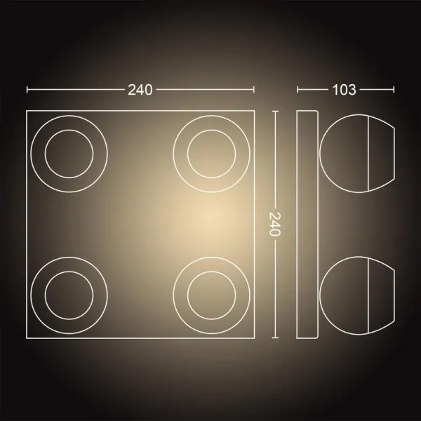 Philips 50474/30/P6 - LED Stmívatelné bodové svítidlo Hue BUCKRAM 4xGU10/5W/230V