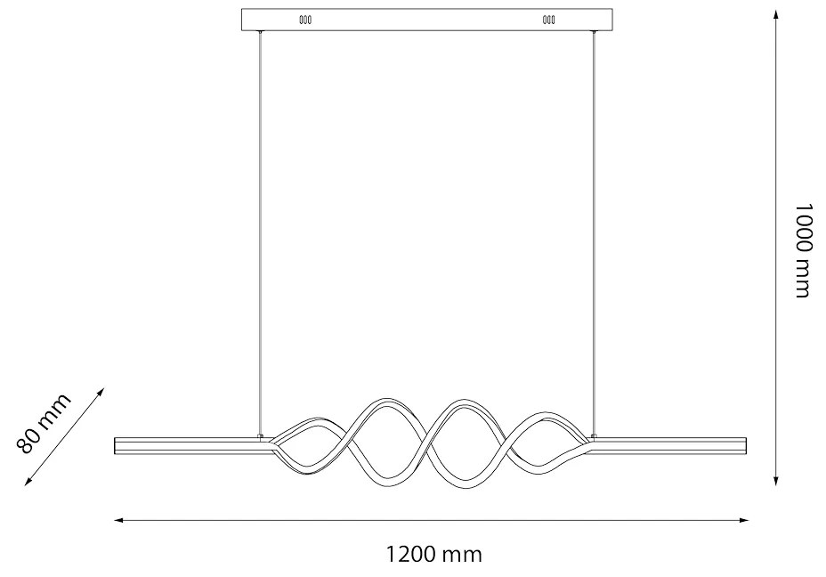 Závěsné LED svítidlo Anacona, 1x LED 36w, 4000k, g/b
