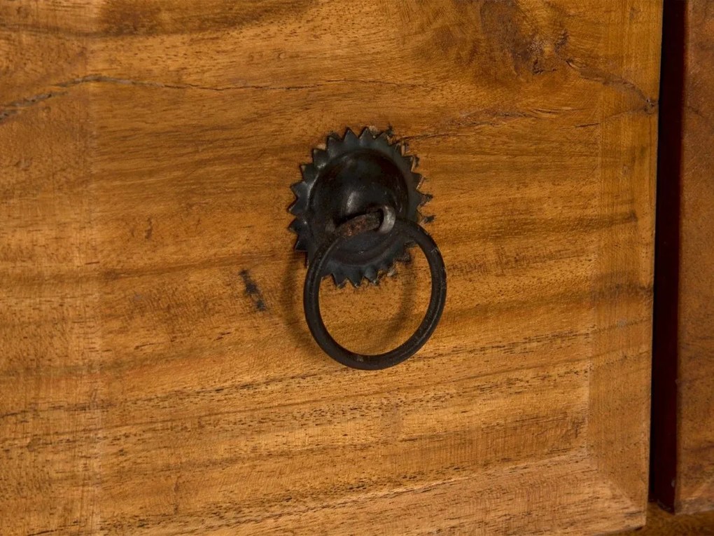 furniture-nabytek.cz - Masivní komoda Tahoma z akácie, lakovaná, přírodní – 58×25×82 cm