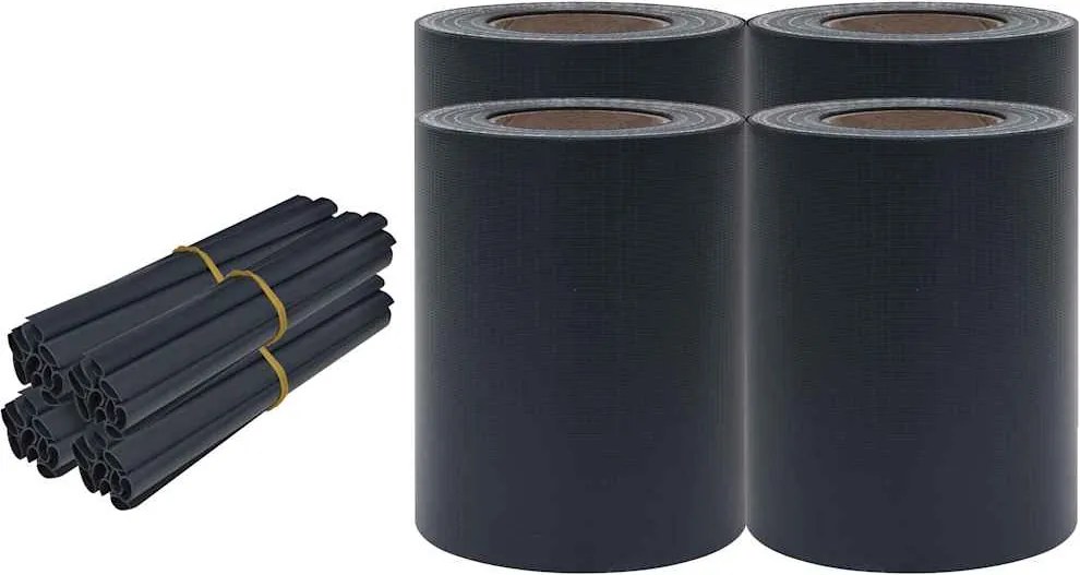 Zatemňovací lišty PVC 140x0,19 m matné tmavě šedé 147868
