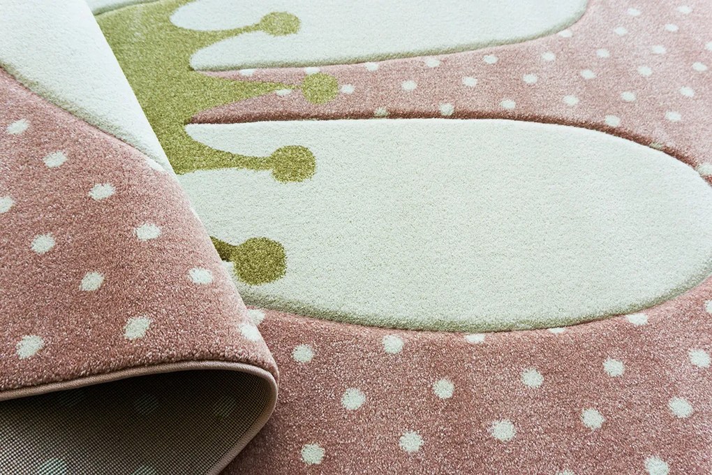 BE Dětský koberec Smart Kids 22414 PINK - růžový obdélníkový, králík Rozměr: 120x180 cm