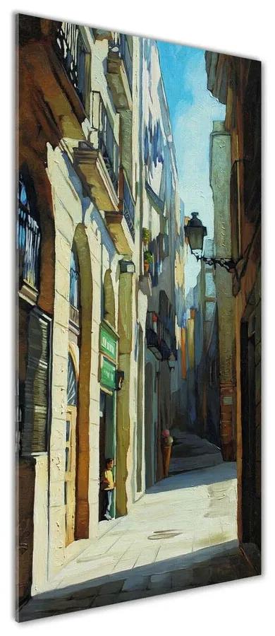 Wallmuralia Fotoobraz na skle Ulice Barcelony 50x125 cm