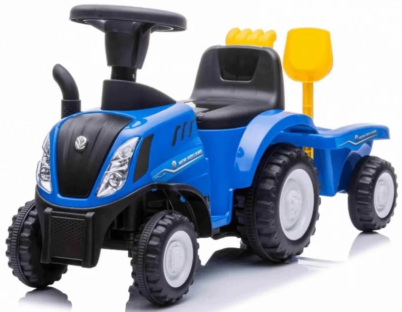 Mamido Dětské odrážedlo traktor s přívěsem New Holland T7 modrý