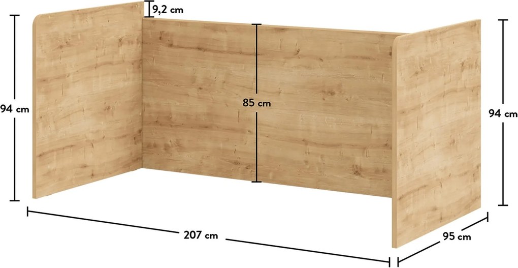 Čilek Zvýšená postel 90x200 cm se schody Mocha Studio