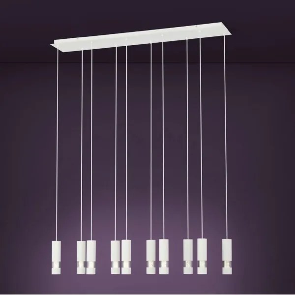 Eglo 39703 - LED Lustr na lanku BERNABETA 10xGU10/5W/230V bílá