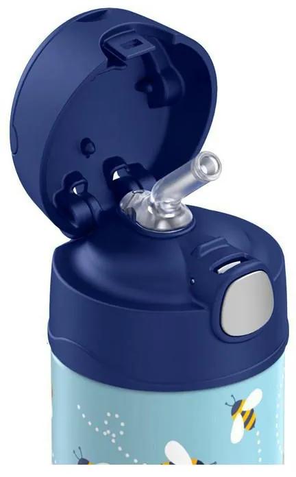 Thermos Dětská termoska s brčkem 355 ml Modrá