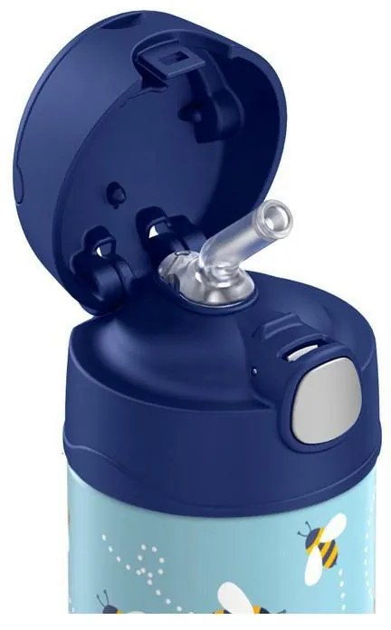 Thermos Dětská termoska s brčkem 355 ml Modro-fialová