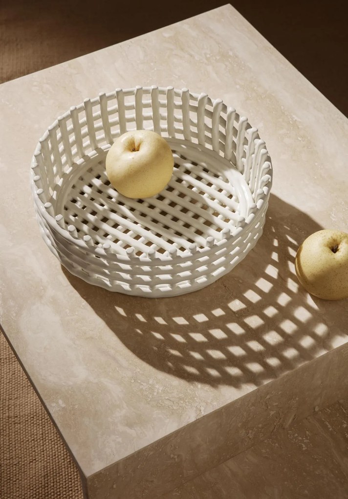 Košík na ovoce Ceramic keramický bílý