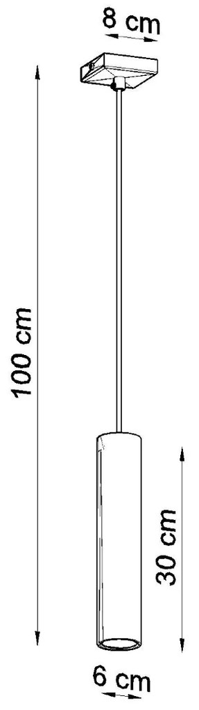 Závěsné svítidlo Lagos, 1x černé kovové stínítko