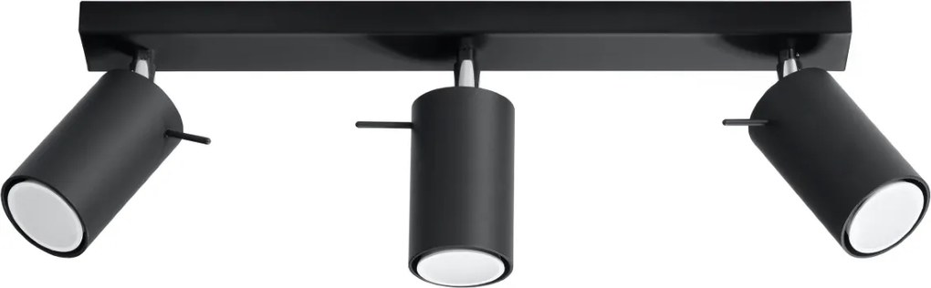 Sollux Lighting Stropní svítidlo RING 3 černé
