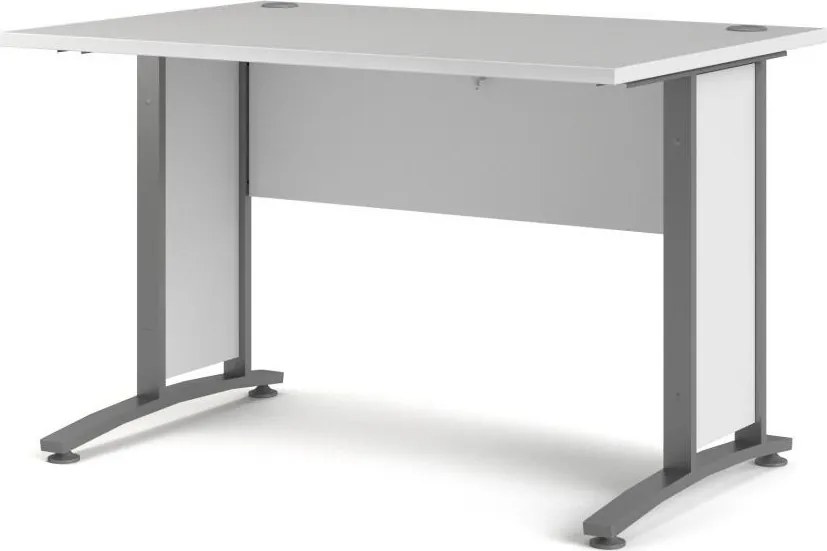 Psací stůl Office 80400/70 120 cm bílý/stříbrný