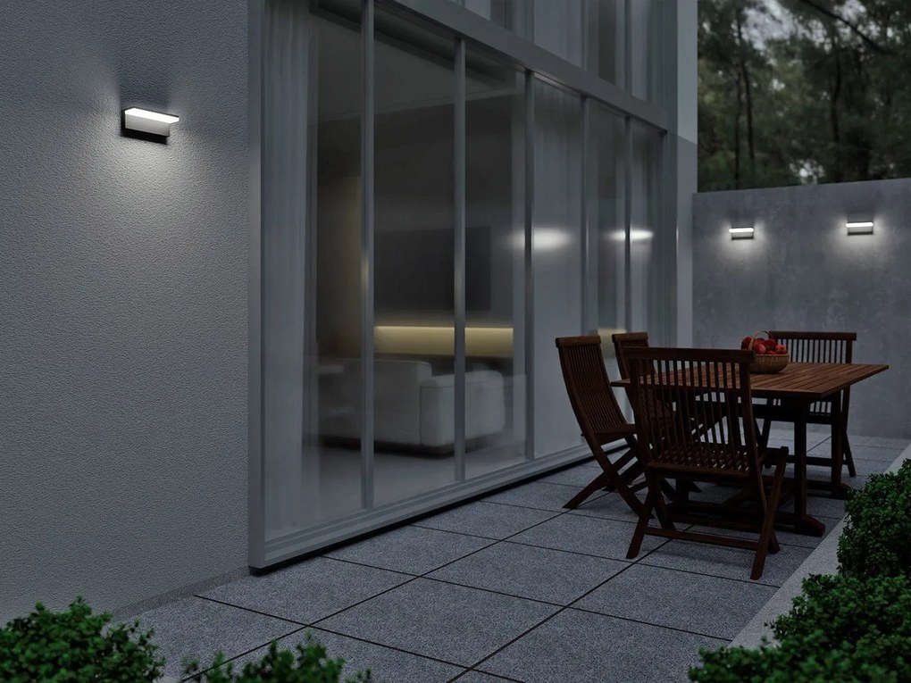 LED2 5400154DTW LED2 Venkovní nástěnné svítidlo HUGO II, A DALI TW/PUSH TW 9W 3000K-4000K antracit - LED2 Lighting