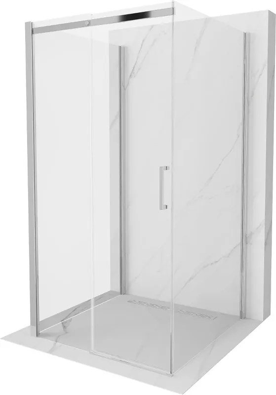 Mexen Omega 3-stěnový sprchový kout 100x100 cm, 8mm čiré sklo - chromový profil, 825-100-100-01-00-3S