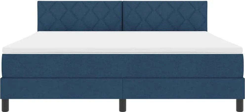 Postel s boxspringem s čelo Modrá 180 x 200 cm textil 3338789