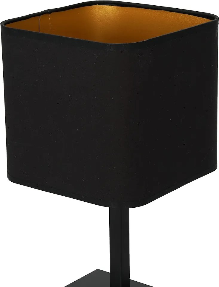 Stolní lampa Napoli, 1x černé textilní stínítko, b