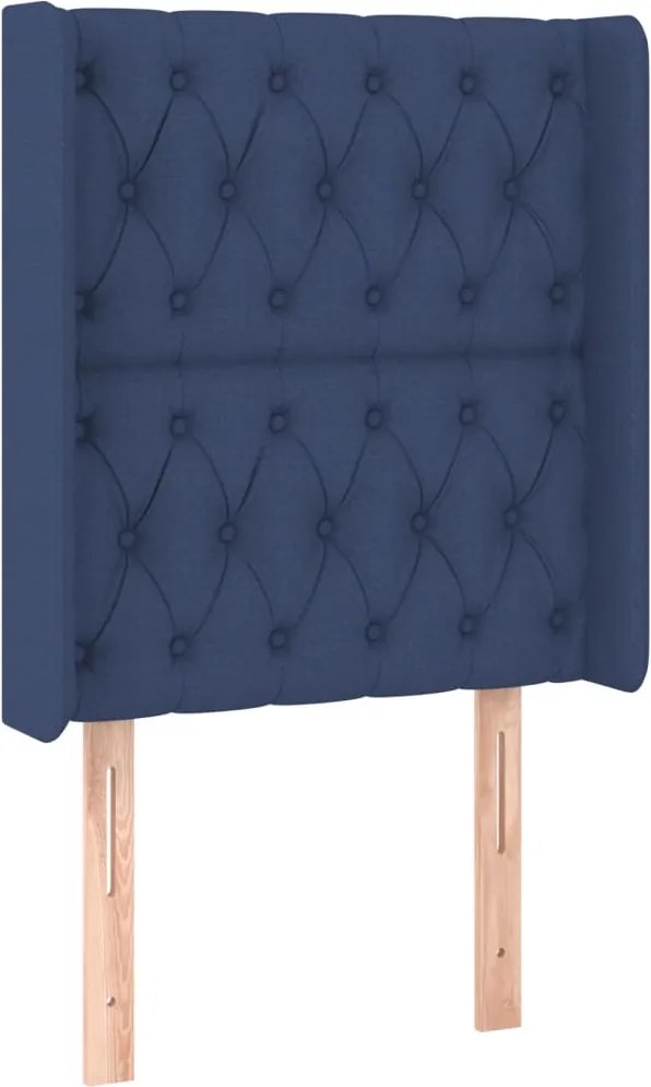 Box spring postel s matrací a LED modrá 80 x 200 cm textil 3139075