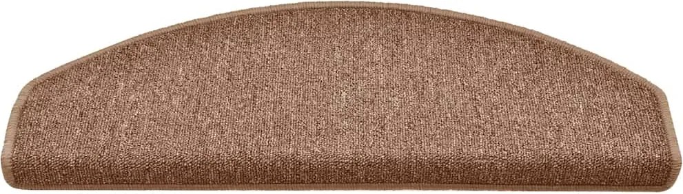 Schodové rohože 30 ks 65 x 24 x 4 cm hnědé, půlkulaté, velké 3365760