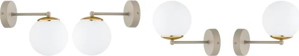 BRILAGI - Nástěnná lampa MILO ECRU 1xE27/60W/230V béžová/zlatá