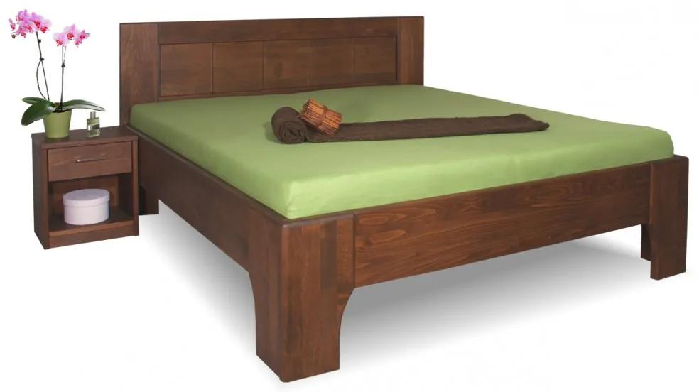 Manželská postel z masivu OLYMPIA 2. senior , masiv buk, ořech , 160x200 cm