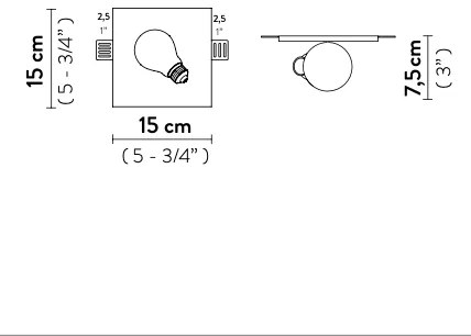 Slamp Nástěnné svítidlo IDEA RECESSED APPLIQUE - WHITE