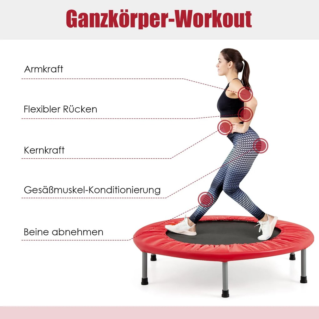 Costway Φ97 cm Mini trampolína Fitness trampolína Skládací dětská trampolína