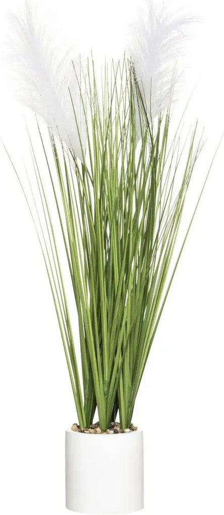Umělá tráva v cementovém květináči, výška 70 cm