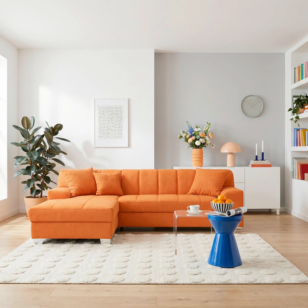 XXXLutz ROHOVÁ SEDAČKA, textil, oranžová MID.YOU - Sedací soupravy - 001776008304