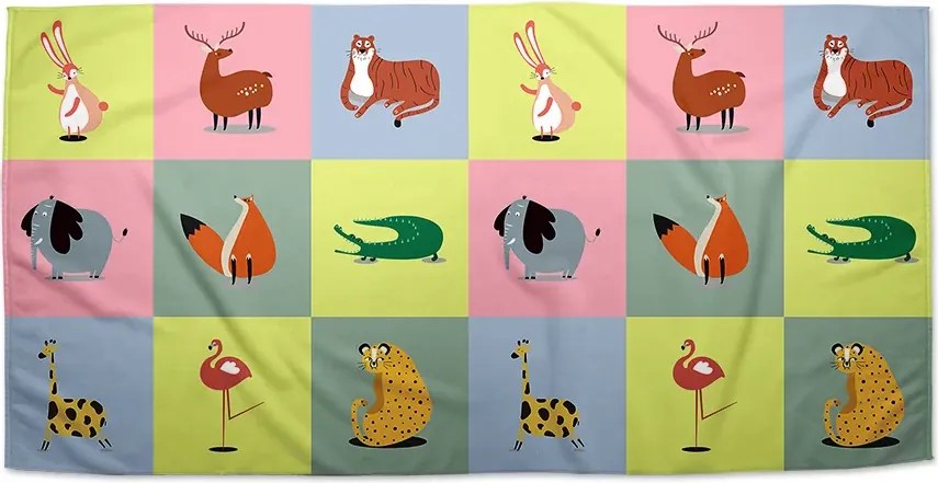 Sablio Ručník Zvířátka ze Zoo - 70x140 cm