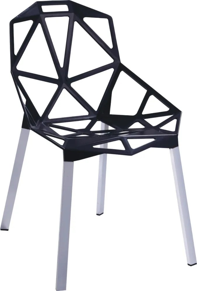 Culty Designová černá kovová židle One Chair
