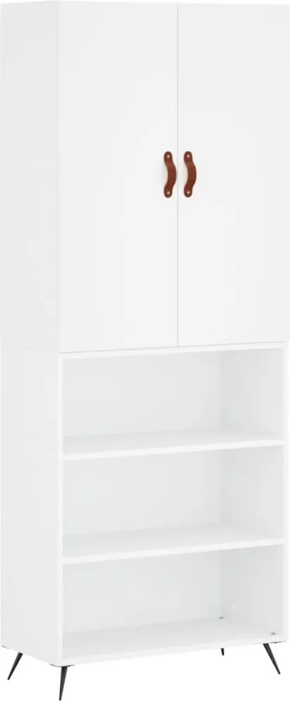 Skříň highboard bílá 69,5 x 34 x 180 cm kompozitní dřevo 3196043
