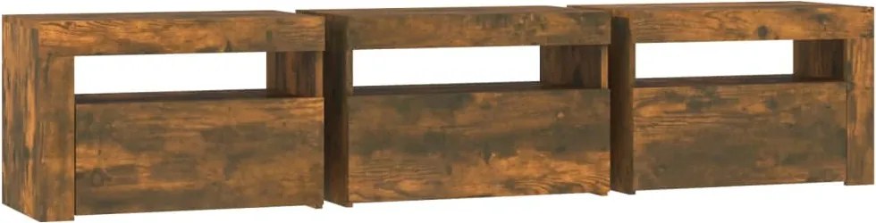 TV skříňka s LED osvětlením kouřový dub 180x35x40 cm 3152759
