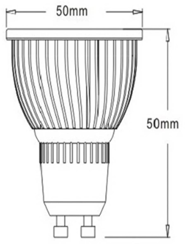 Napěťová LED žárovka GU10 5W 830 85° sada 10ks