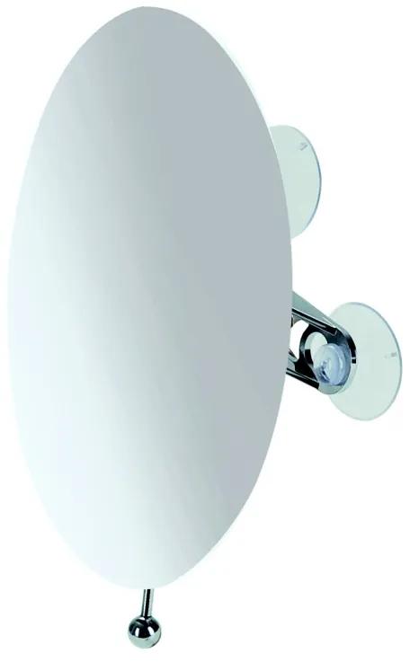 Nerezové koupelnové zvětšovací zrcátko s přísavkami, 20 cm