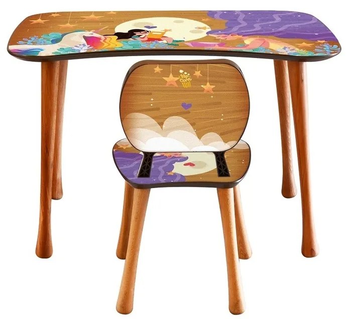 Dětský stolek s židličkou Čtení, 90 x 52 x 60 cm