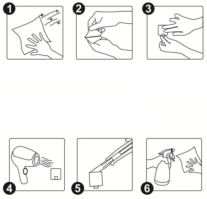 Samolepicí Nástěnný Věšák s Háčky, Černý, Práškově Lakovaná Nerezová Ocel, 9x4.7 cm