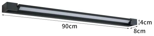 Brilagi-LED Koupelnové osvětlení zrcadla AQUA LINE LED/24W/230V 90 cm IP44 černá