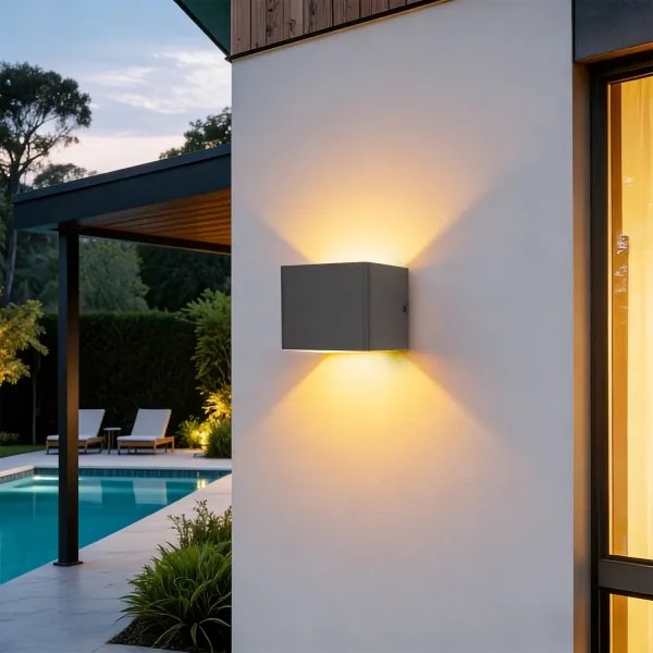 Brilagi - LED Venkovní nástěnné svítidlo DONNANI LED/5W/230V 10 cm antracit IP44