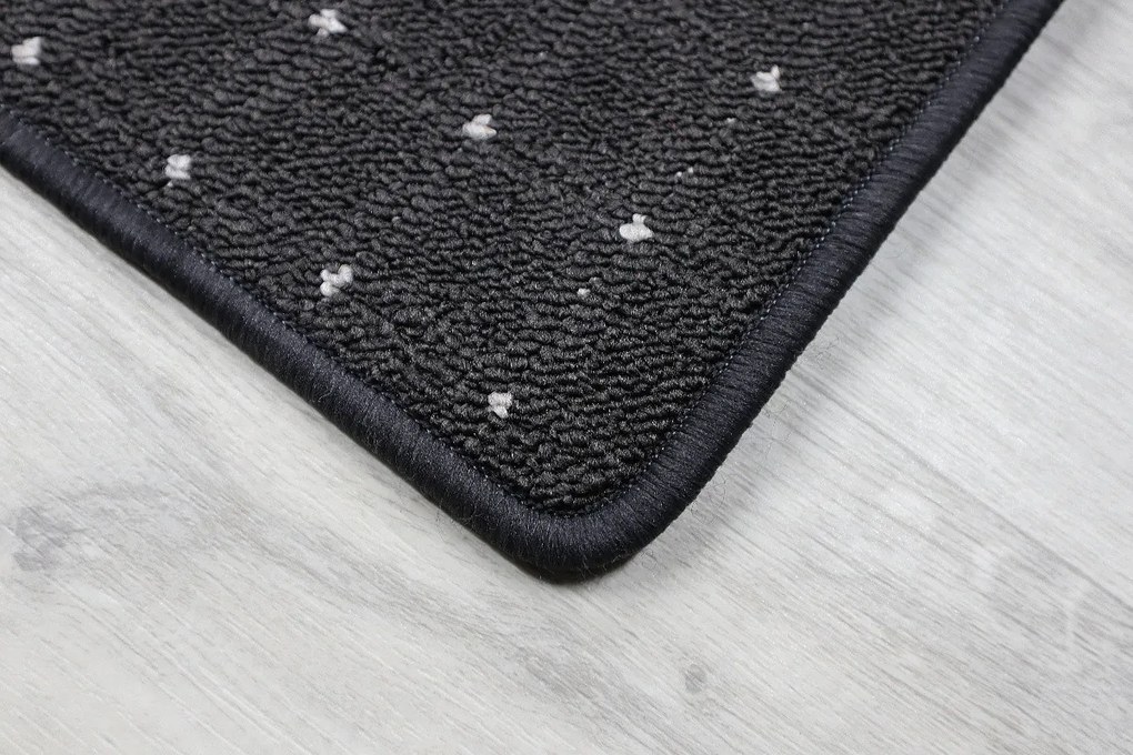 Condor Carpets, Běhoun na míru Udinese antracit, šíře 200 cm, černá, chodba / předsíň