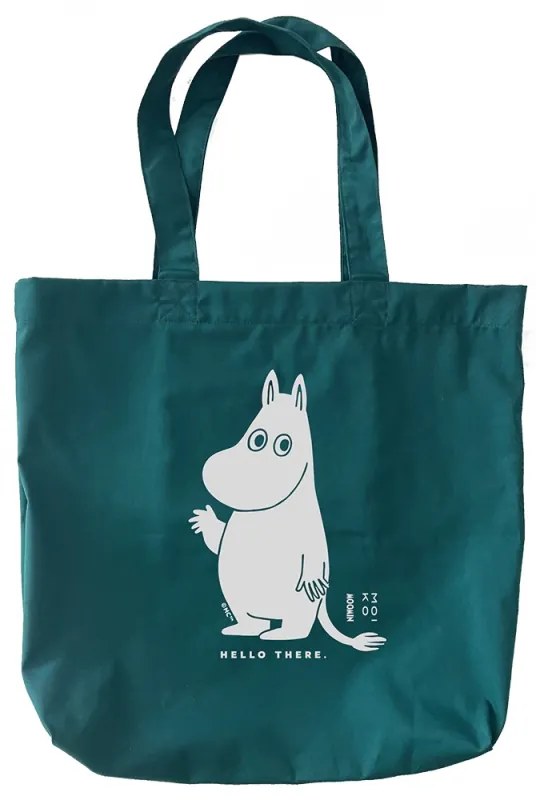 Taška Moomin Hello there, zelená / reflexní