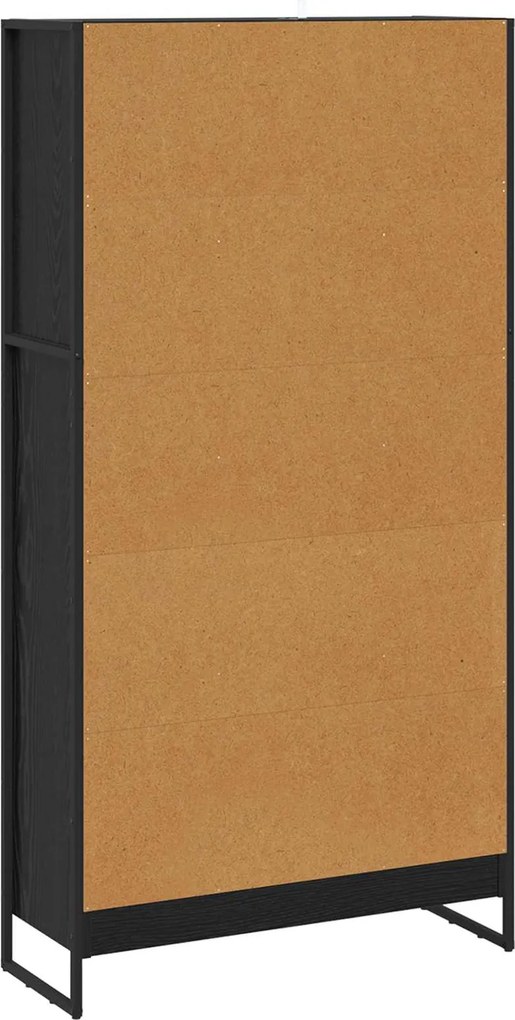 Knihovna 80 x 30 x 155 cm Kompozitní dřevo Černý dub 3403004