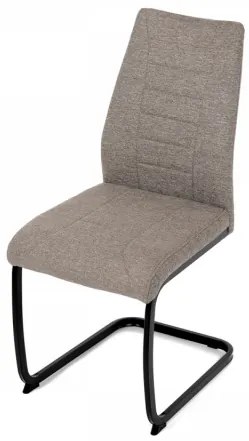 Jídelní židle hnědá látka černé kovové nohy DCL-438 BR2