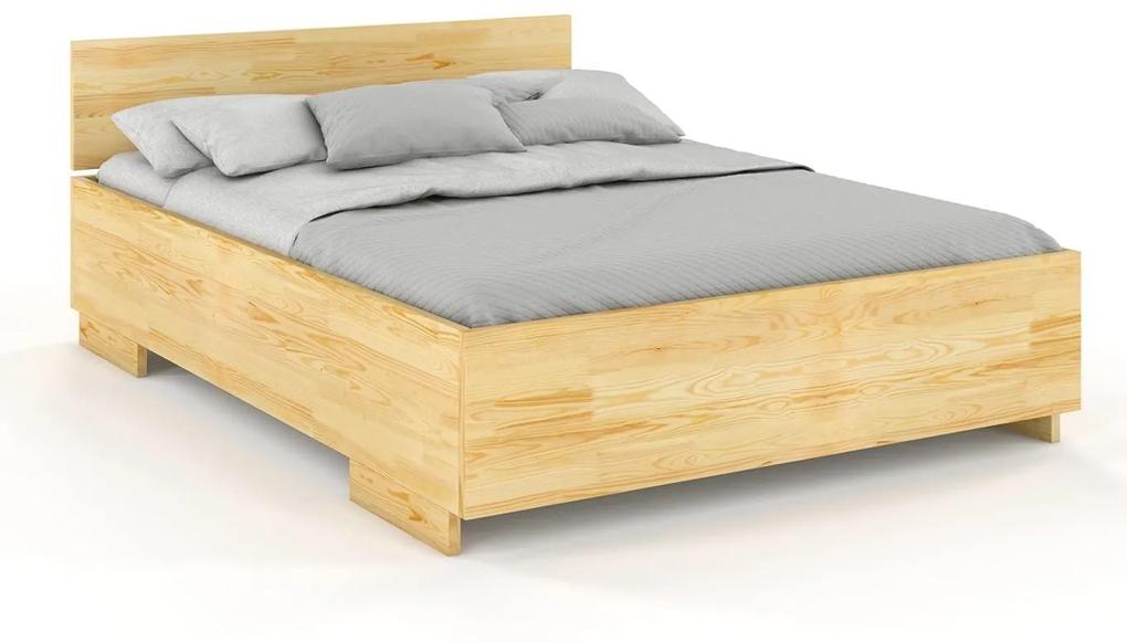 Prodloužená postel s úložným prostorem Bergman - borovice   , Borovice přírodní, 120x220 cm