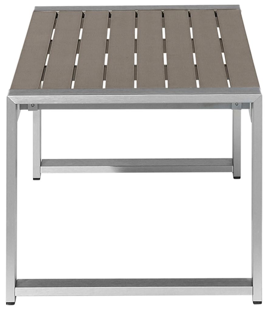 Zahradní hliníkový stůl 90 x 50 cm tmavě šedý SALERNO Beliani
