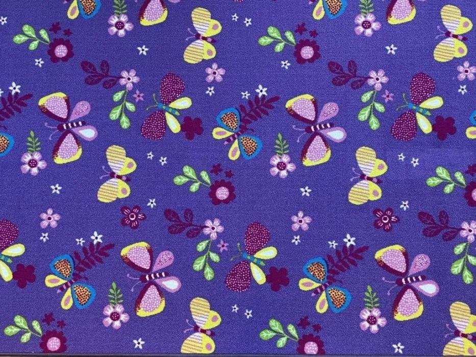 Vopi Dětský koberec Motýlek 5291 fialový 140 x 200 cm