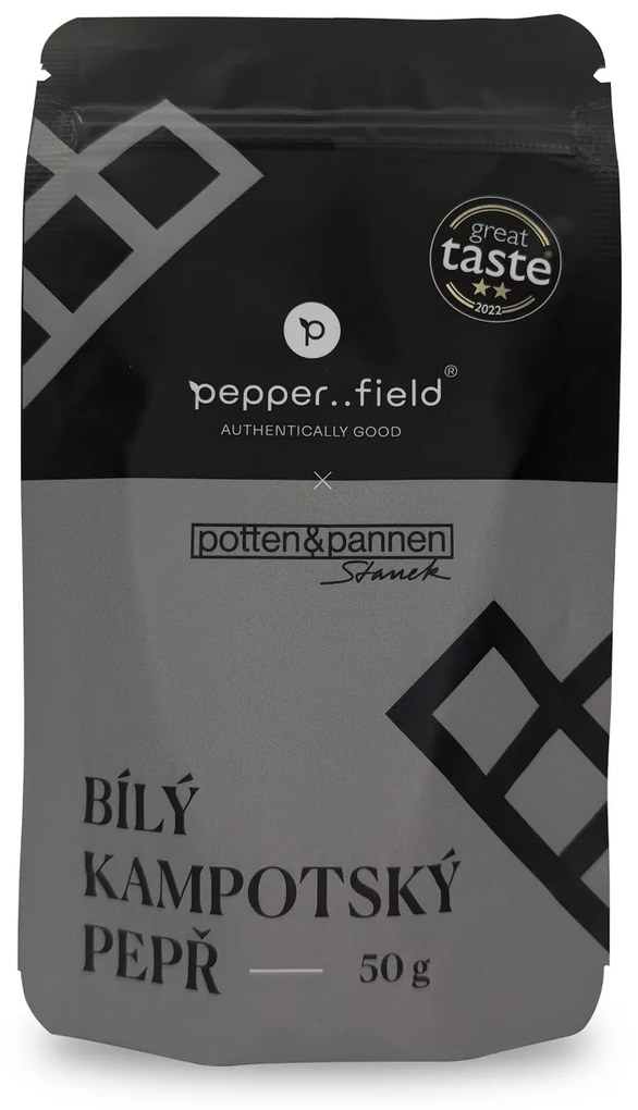 Pepperfield Kampotský pepř bílý, 50g DOY-BILY-50