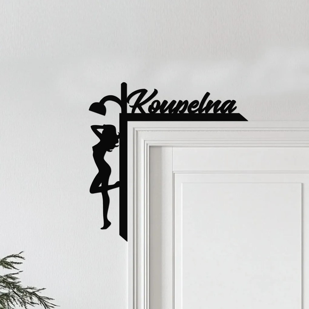 dřevo života Dřevěná cedulka do rohu dveří Koupelna Zvolte rozměr (cm): 30x27, Zvolte barvu dekoru: Buk