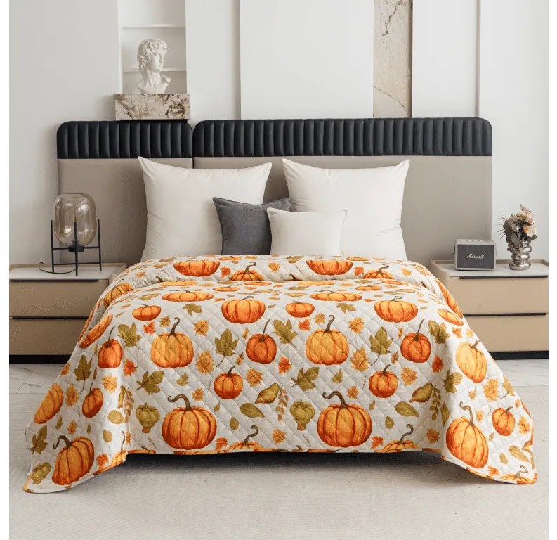 Přehoz na postel AUTUMN PUMPKINS, barevný Rozměr: 220 x 240 cm